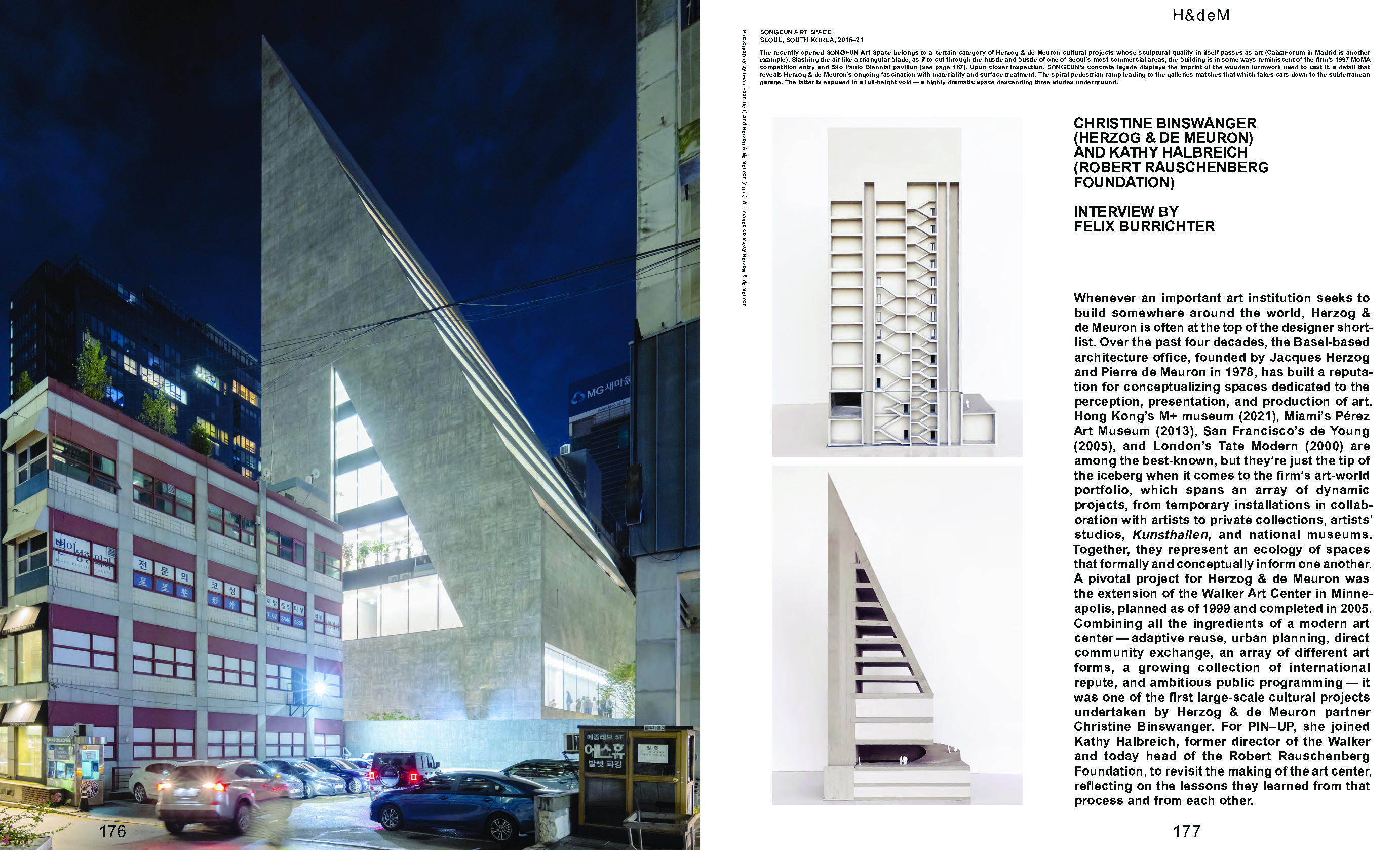 Christine Binswanger and Kathy Halbreich in PIN-UP – Herzog & de Meuron